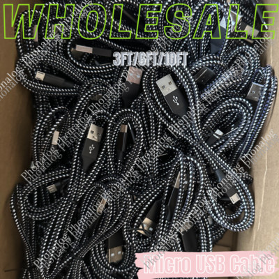 Heavy Duty Micro USB Fast Charger Data Cable Cord For Samsung Android ...