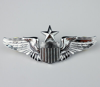 Silvery US Air Force USAF Senior Pilot Badge Pin 3.0'' | eBay