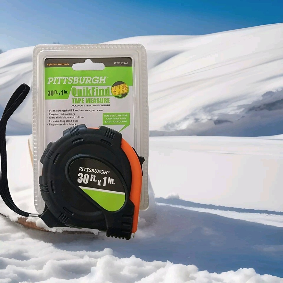 Pittsburgh 30ft X 1" QuikFind Tape Measure.Rubber Grip Comfortable. | eBay