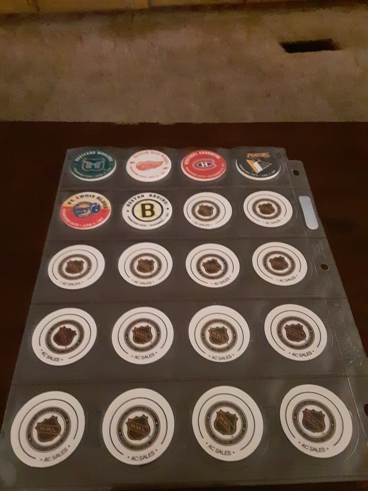 NHL HOCKEY Super Cardboard Caps (POGS) 26 Team Logo Collection, Great ...