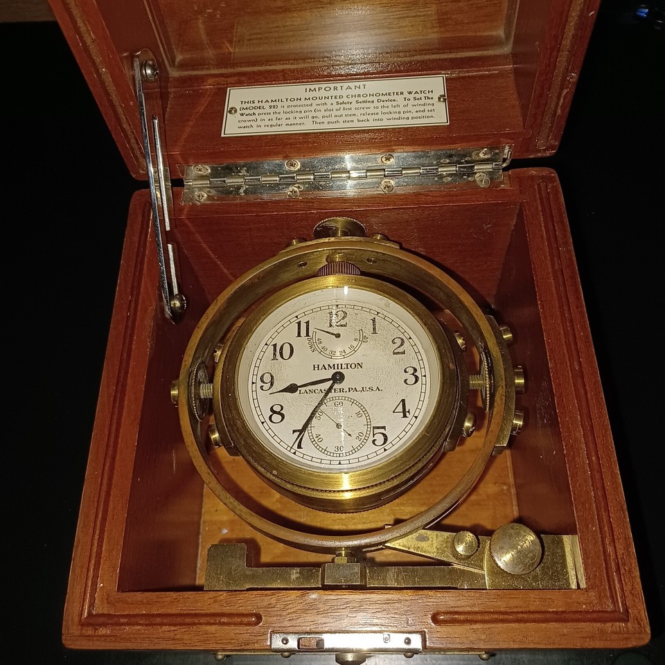 Hamilton Ship Chronometer Model 22 US Navy Bureau of Ships. SN 537-1941 ...