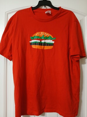 Burger King Whopper T Shirt Work Uniform Employee Orange XL | eBay