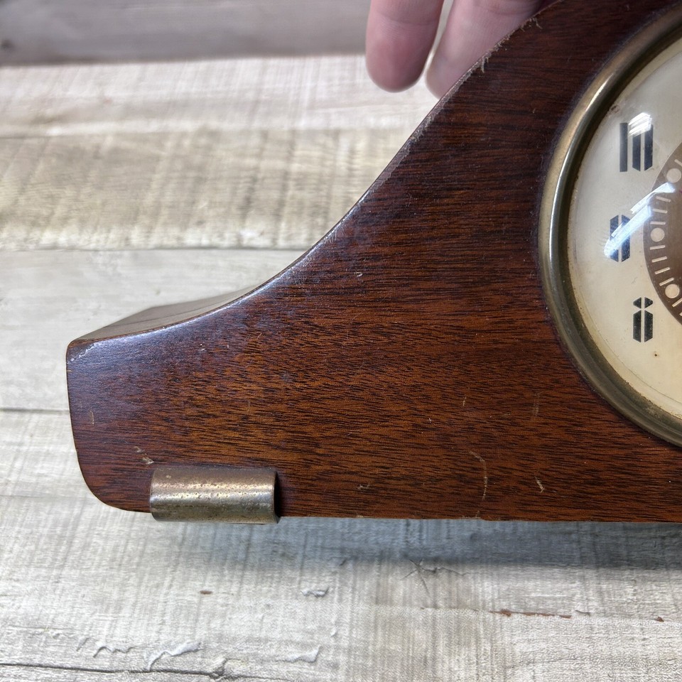 Vintage Seth Thomas Mantle Clock MCM Wood Camel Hump Electric Working ...