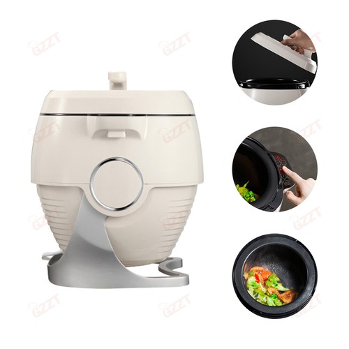6L Electric Stir Fry Machine Stir Cooker Pot No Stick Pan Auto Rotating ...