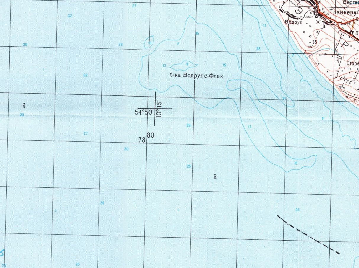 Russian Soviet Military Topographic Map - AEROSKOBING (Denmark), 1:100K ...