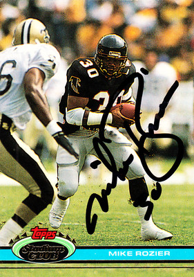 Heisman 1983 Nebraska Mike Rozier Falcons 1991 TSC SIGNED CARD ...