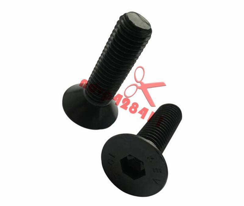 Metric M4 Black 10 9 Carbon Steel Flat Countersunk Head Hex Socket
