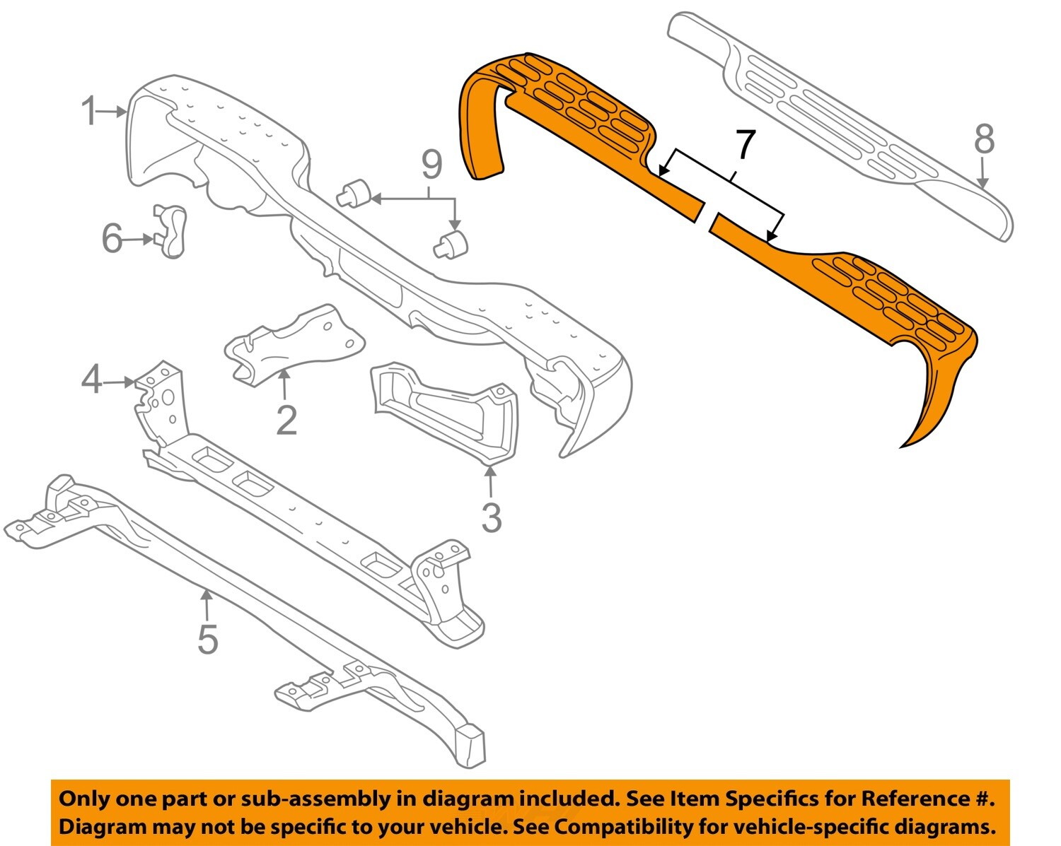 GM OEM Rear Bumper-Step Pad Right 15738018 | eBay