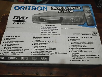 Oritron DVD600 Dvd Player & Audio Cd Player Sealed Brand New in Original Box | eBay