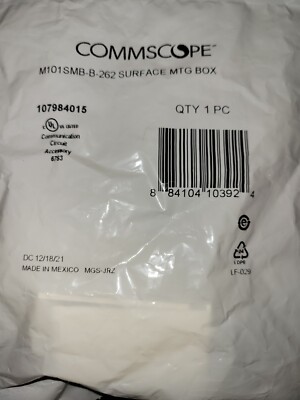 Commscope M101-SMB-B-262 Single Port Surface Mount Box White 107984015 ...