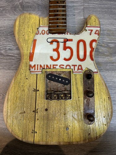 Minnesota License Plate telecaster PICKGUARD ONLY Made By Hand Relic ...