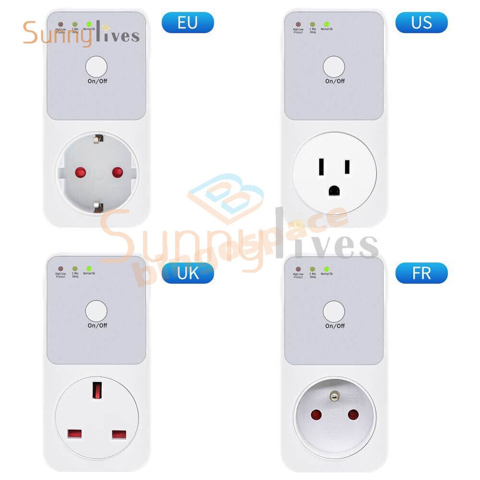 Automatic Voltage Protector AC 220V Power Surge Safe Protector Socket ...
