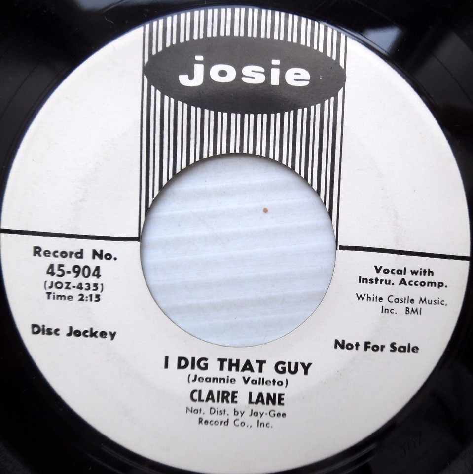 CLAIRE LANE teen bopper JOSIE promo 45 RUN RUN RUN AWAY b/w I DIG THAT ...