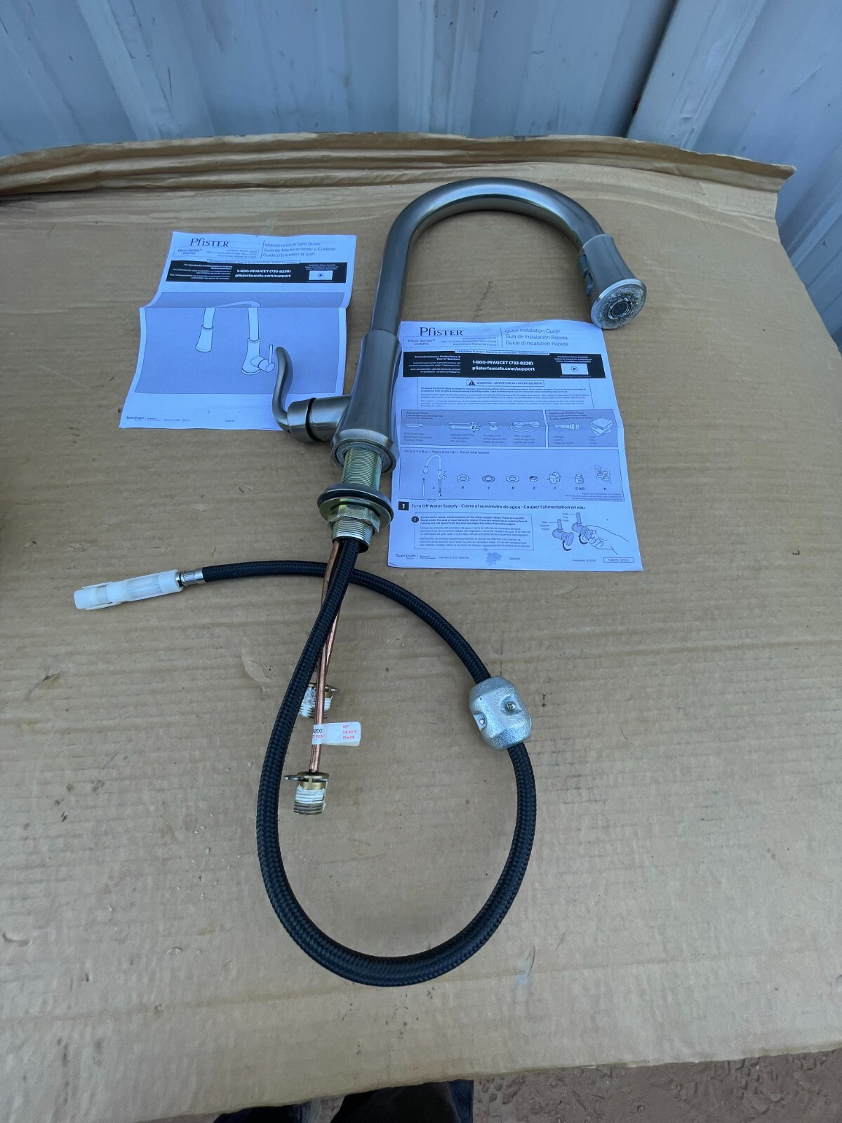 Pfister G529-PF2S Pull-Down Kitchen Faucet Single Handle Stainless ...