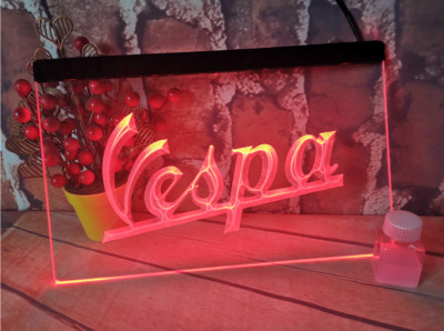 Vespa LED Neon Light Sign for bike bicycle Repair Services and store ...
