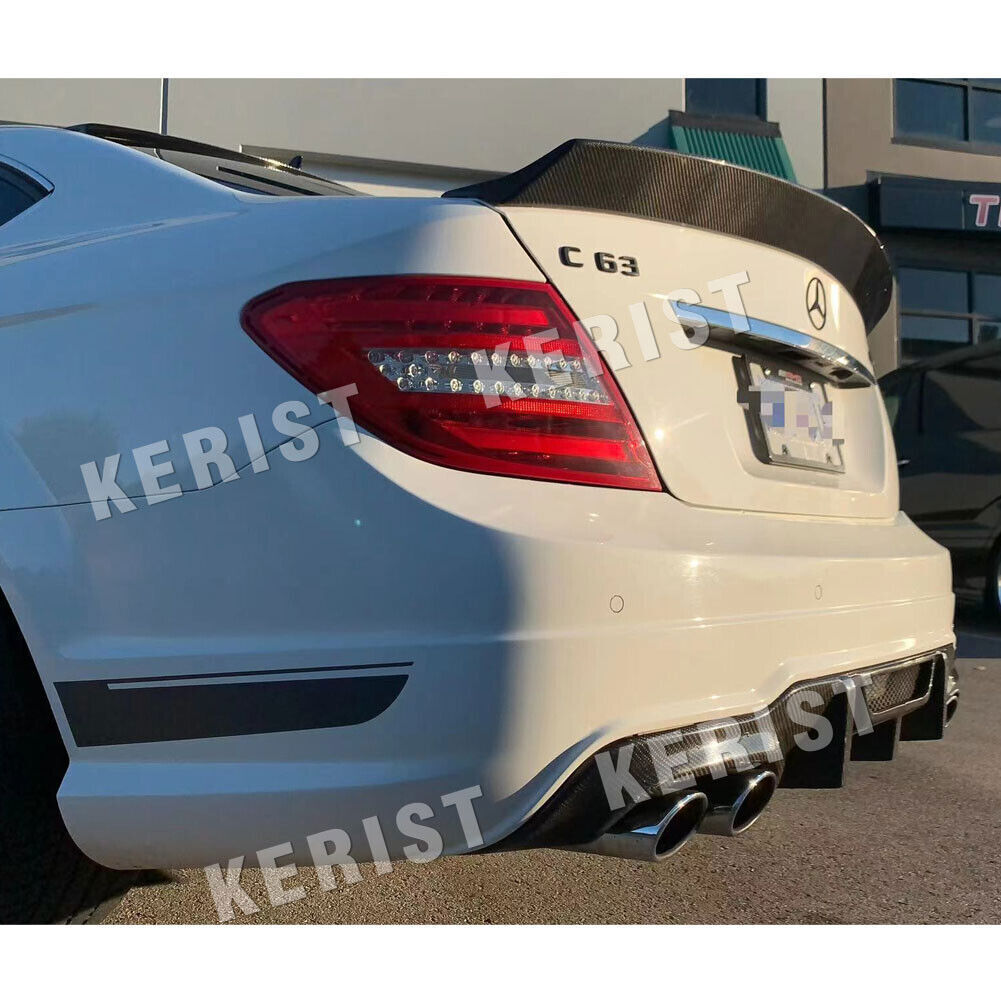 Carbon Fiber Trunk Lip Spoiler Wing Spoiler For Benz W204 Coupe 2012-15 ...