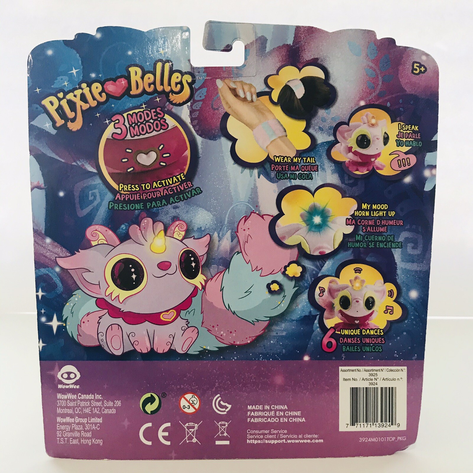 Pixie Belles Layla Purple Interactive Electronic Pet Toy Bonus Tail New ...