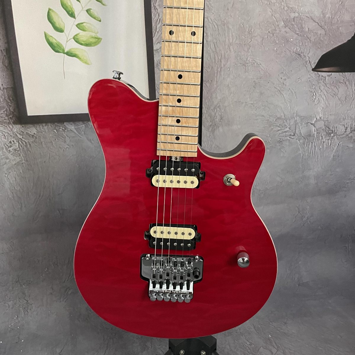 Red OLP Electric Guitar Solid Maple Fretboard HH Pickups Maple Neck FR ...