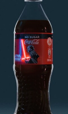 Star Wars Lightsaber Light Up Coca Cola Bottle Kylo Ren | eBay