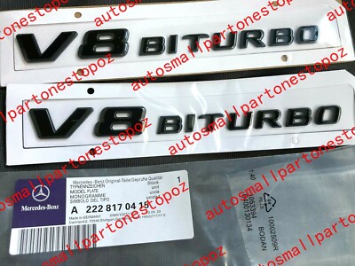 Mercedes Benz V8 BITURBO Side Fender Badge Sticker Emblem GLS350 GLS63 ...