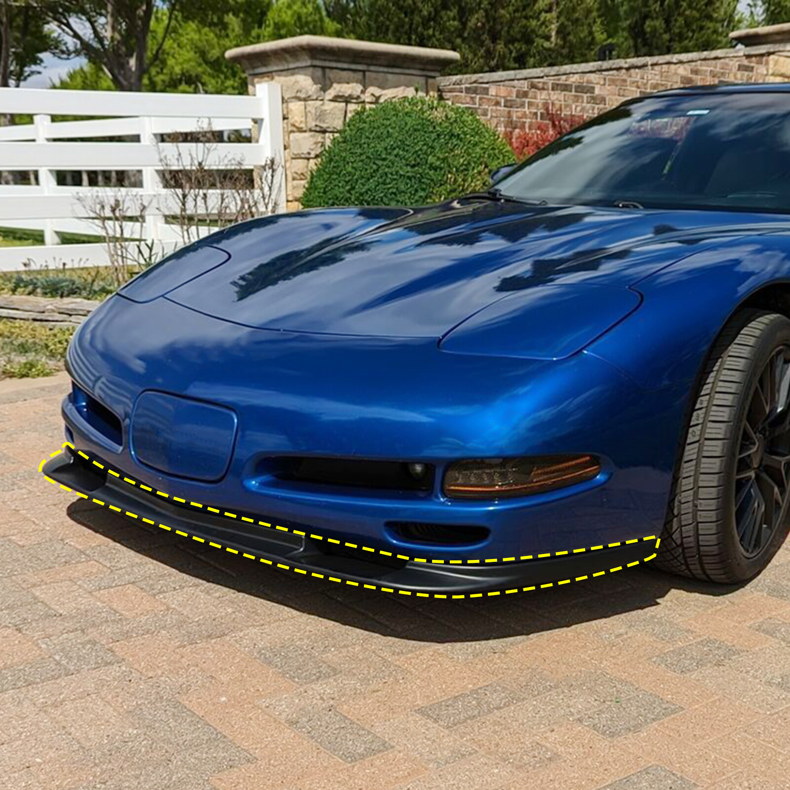 For C5 Corvette 1997-2004 ZR1 Style Painted Front Bumper Lip Splitter ...