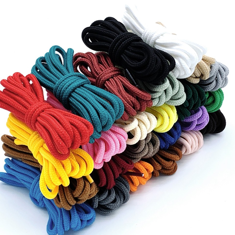 ROUND Shoelaces 80/100/120/140/160cm Color Boot Sport Shoe Laces ...