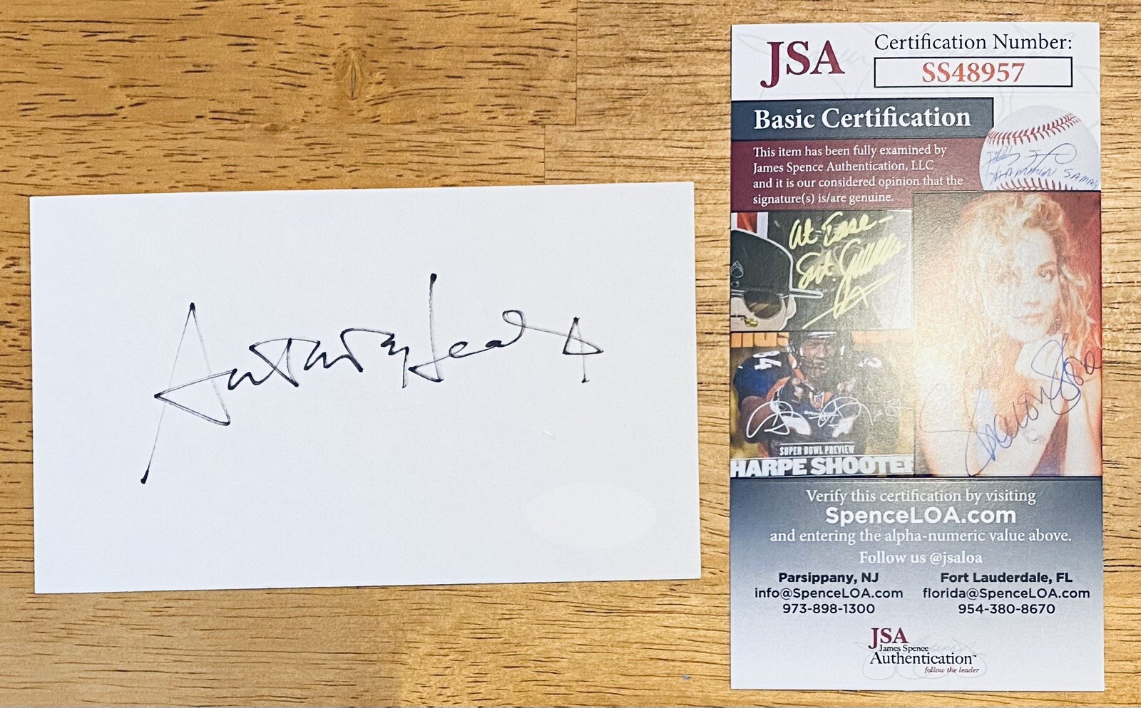 Anthony Heald Signed Autographed 3x5 Card JSA Certified The Silence Of ...