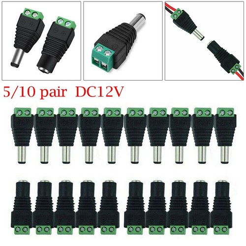 CCTV System Power Connectors Male/Female DC Adapters For Easy ...