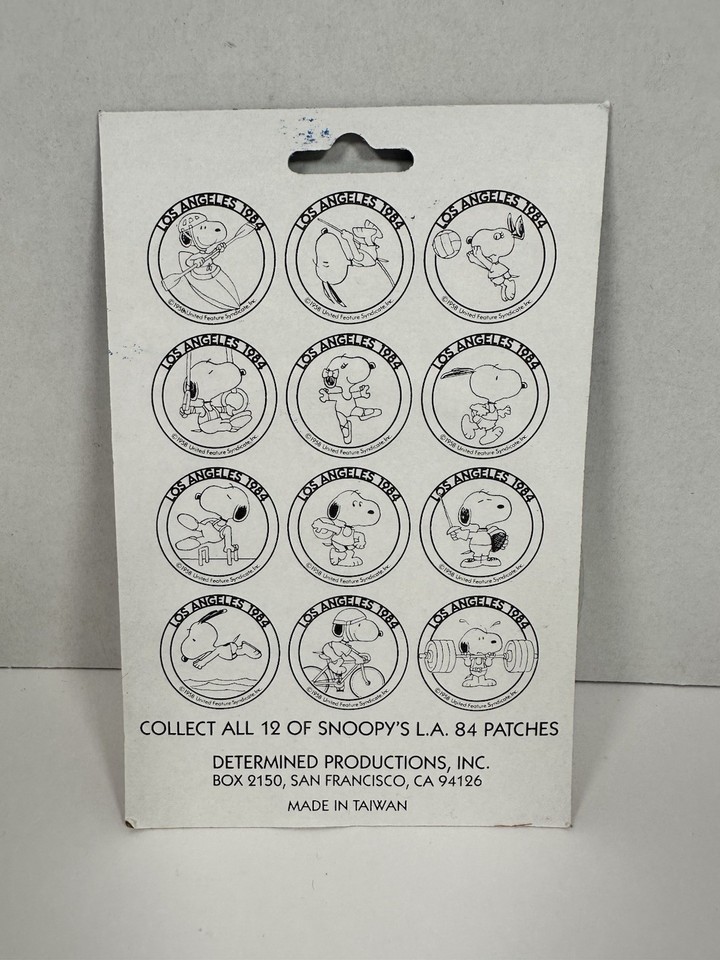 1984 Los Angeles Olympics Snoopy Peanuts Pole Vault Track Iron On Sew ...