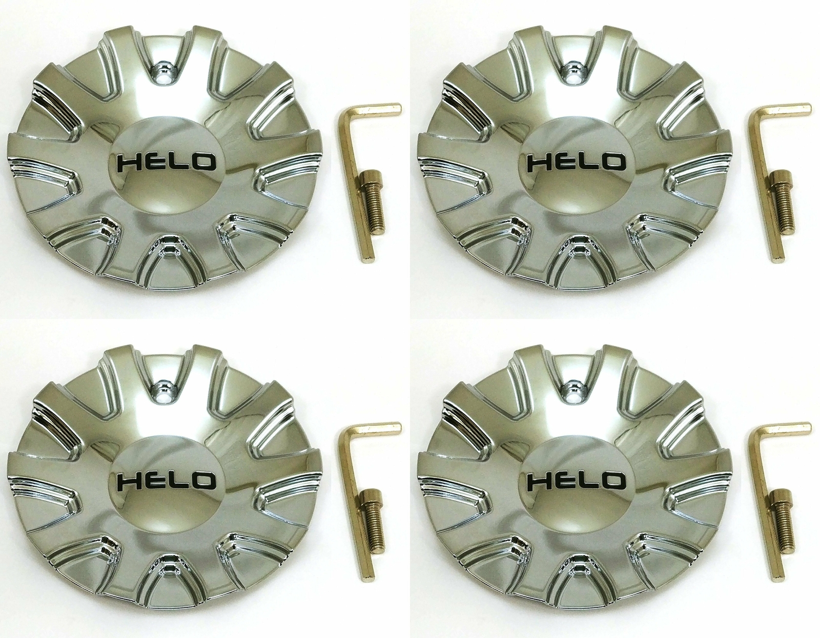 4 Helo Chrome Wheel Center Hub Caps for 4/5/6Lug HE880 | eBay