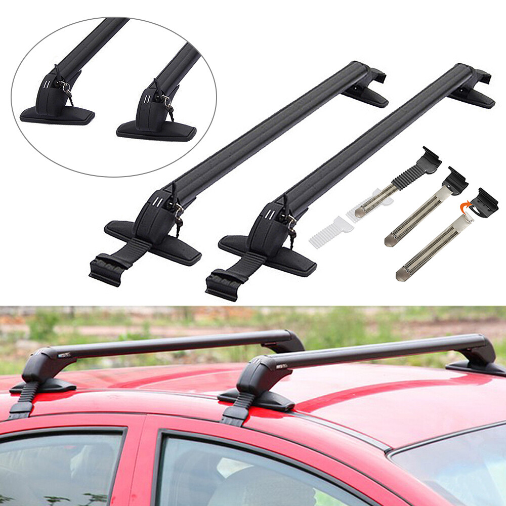 Pair Car Roof Rail Luggage Rack Baggage Carrier Aluminum Alloy w ...