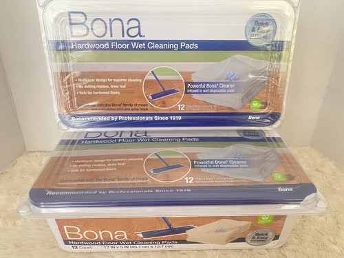 BONA Hardwood Floor Wer Cleaning Pads New Sealed x2 Boxes BONA Sustem ...