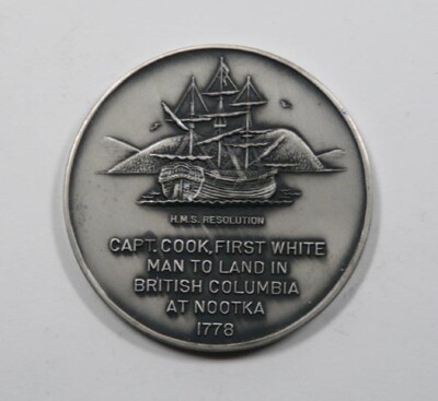 Captain James Cook R.N.F.R.S Large Sterling Silver Medal # 797 ...
