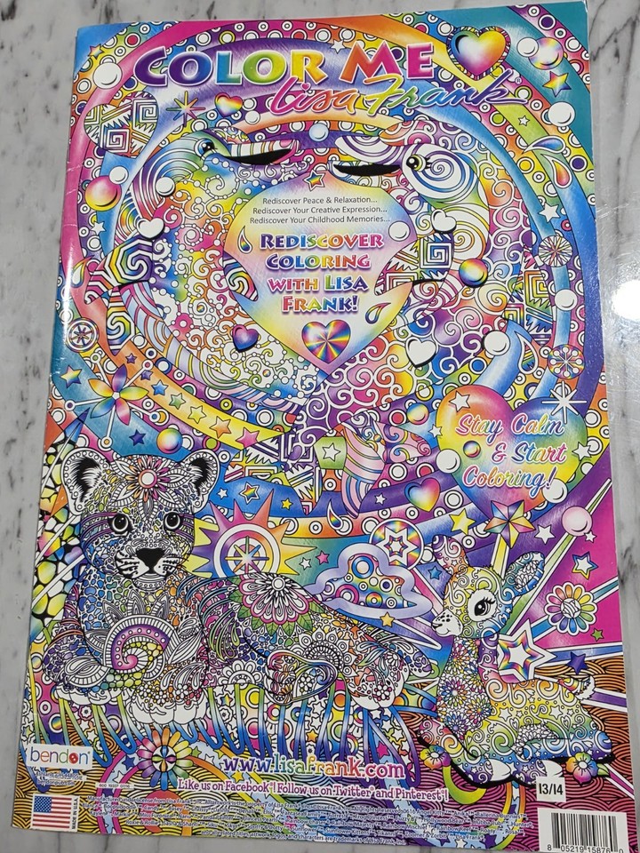 NEW Lisa Frank Color Me 12 Coloring Posters 16 X 10.75 Unicorns Puppies ...