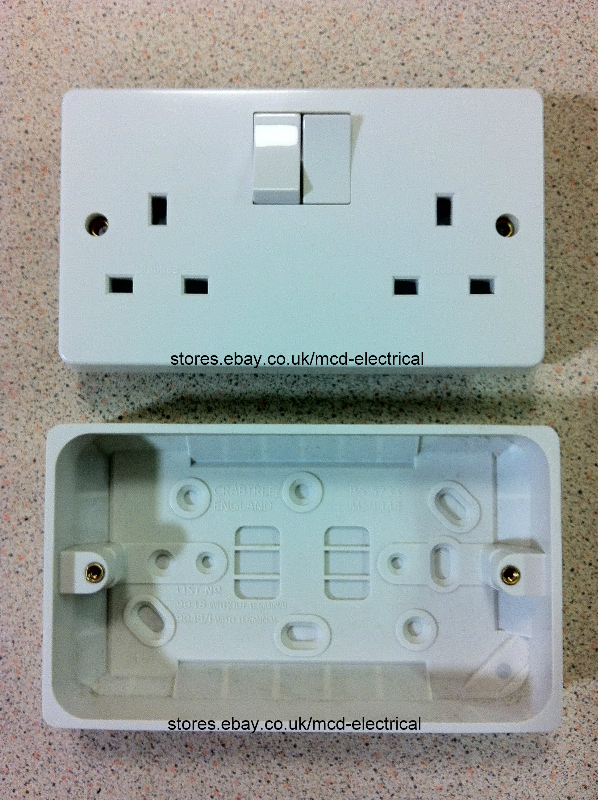 Twin / Double Socket and Backbox. Dry Lining / Steel / Pattress options ...