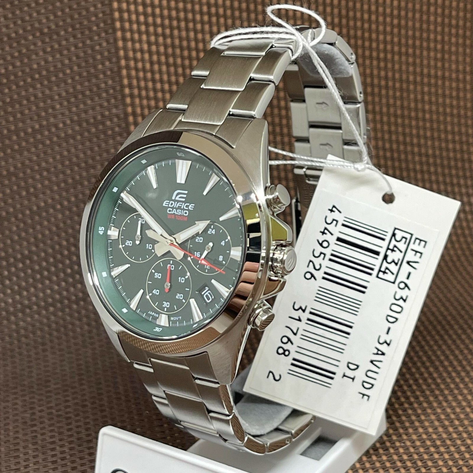 Casio Edifice EFV-630D-3A Simple Green Analog Chronograph Men's Sporty ...