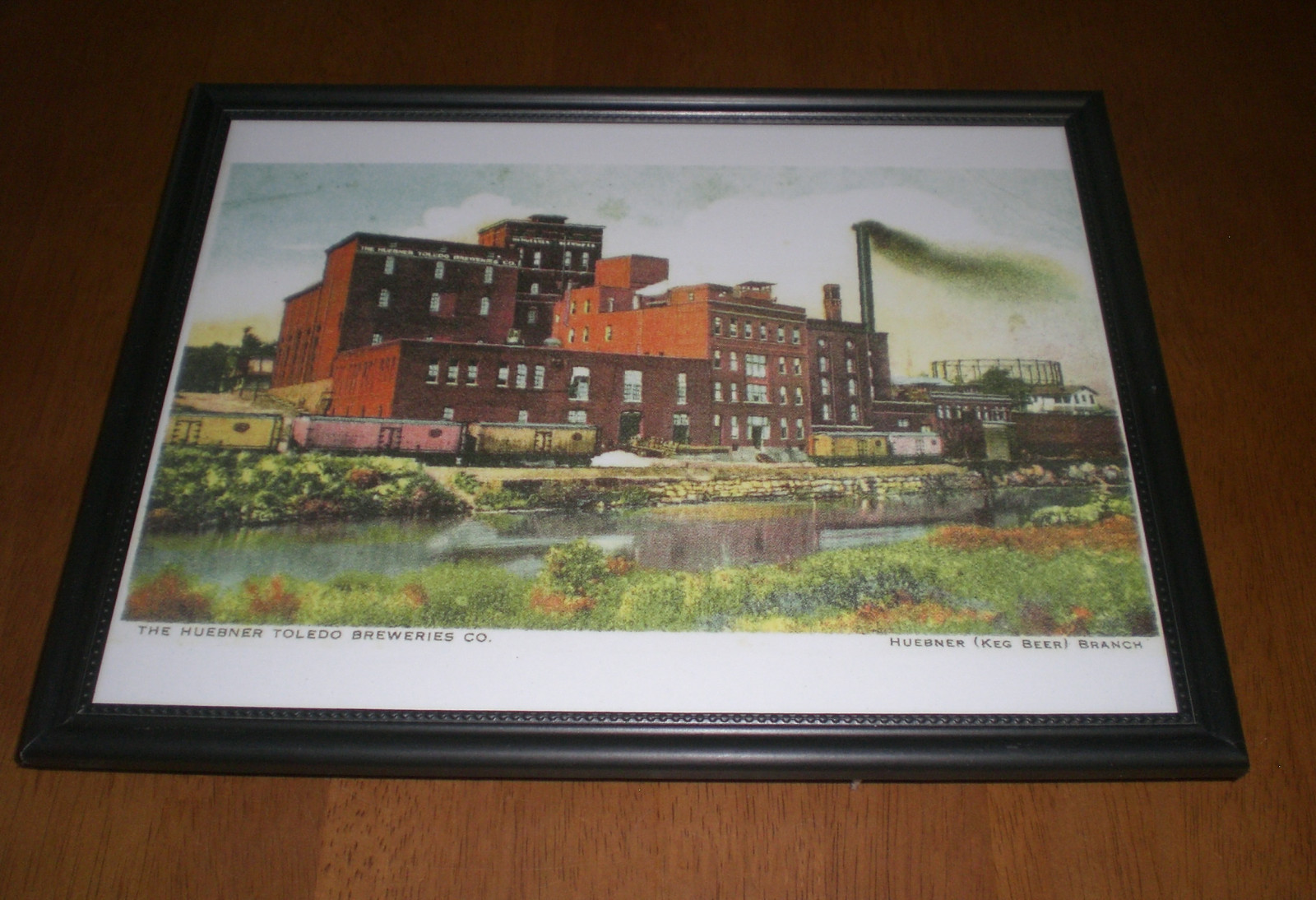 HUEBNER TOLEDO BREWERIES COMPANY FRAMED COLOR PRINT - HUEBNER KEG BEER ...