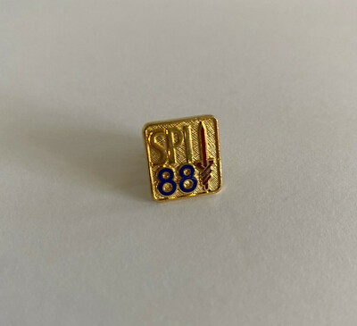 Vintage American Cancer Society ACS SPI 88 Enamel Lapel Hat Pin Gold ...