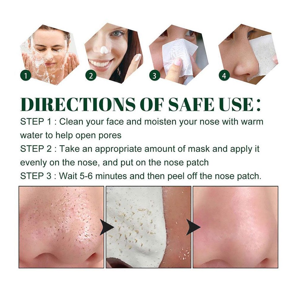 60x Pore Strips Blackhead Remover Cream Nose Acne Clean Peel OFF n ew ...
