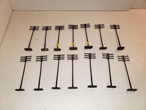 HO Scale Model Railroad - Train Accessories - Set of 14 Telephone Poles ...
