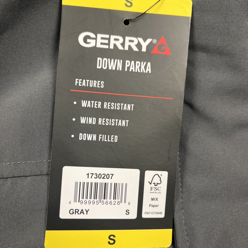 Gerry Men's' Down Parka Jacket, Gray, Size Small | eBay