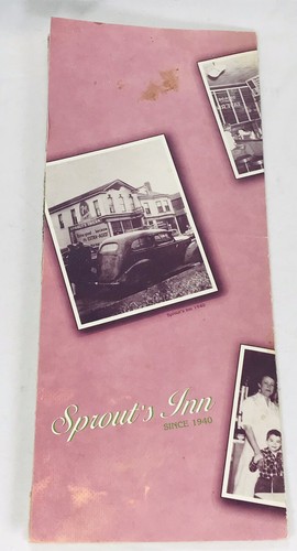 Vintage Sprouts Inn Menu 90s Restaurant Collectibles Quincy Il Hard To ...