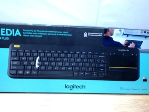 LOGITECH K400 PLUS WIRELESS KEYBOARD WITH TOUCHPAD | 920-007119 | eBay