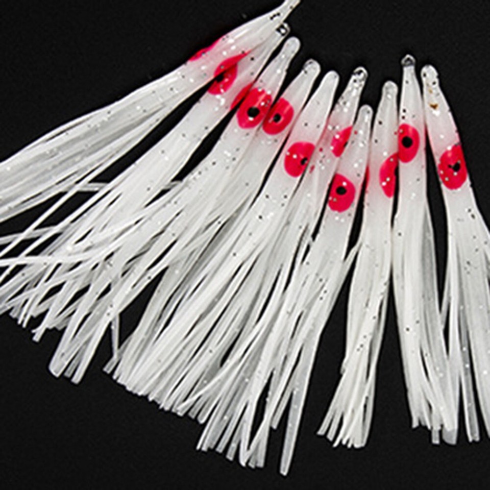 High Performance 8cm Luminous Squid Bait 10pcs Needle Shape Octopus ...