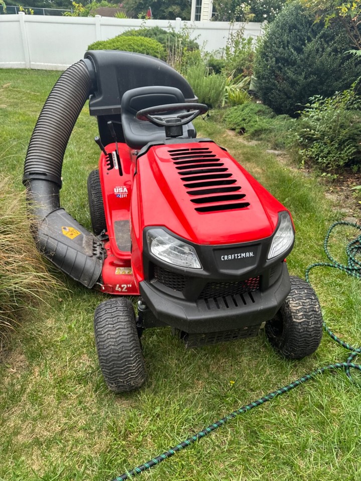 ride on lawn mower with bagger , craftsman T110 42 inch blade | eBay
