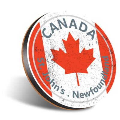 1x Round Coaster 12cm St. John's Newfoundland Canada Flag #59999 | eBay
