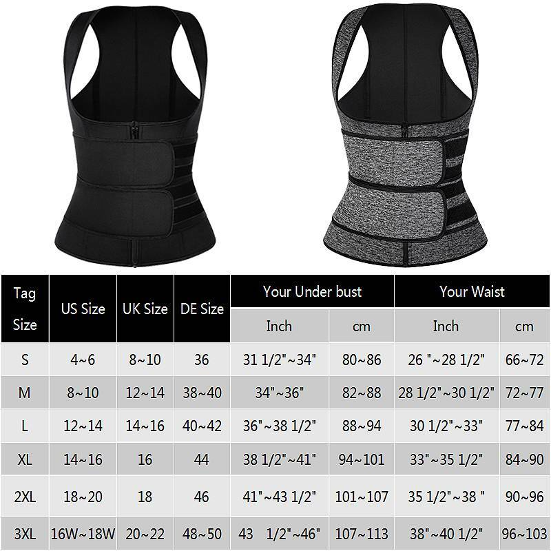 Women Fajas Colombianas Reductoras Sauna Vest Abdomen Sweat Tops Body ...