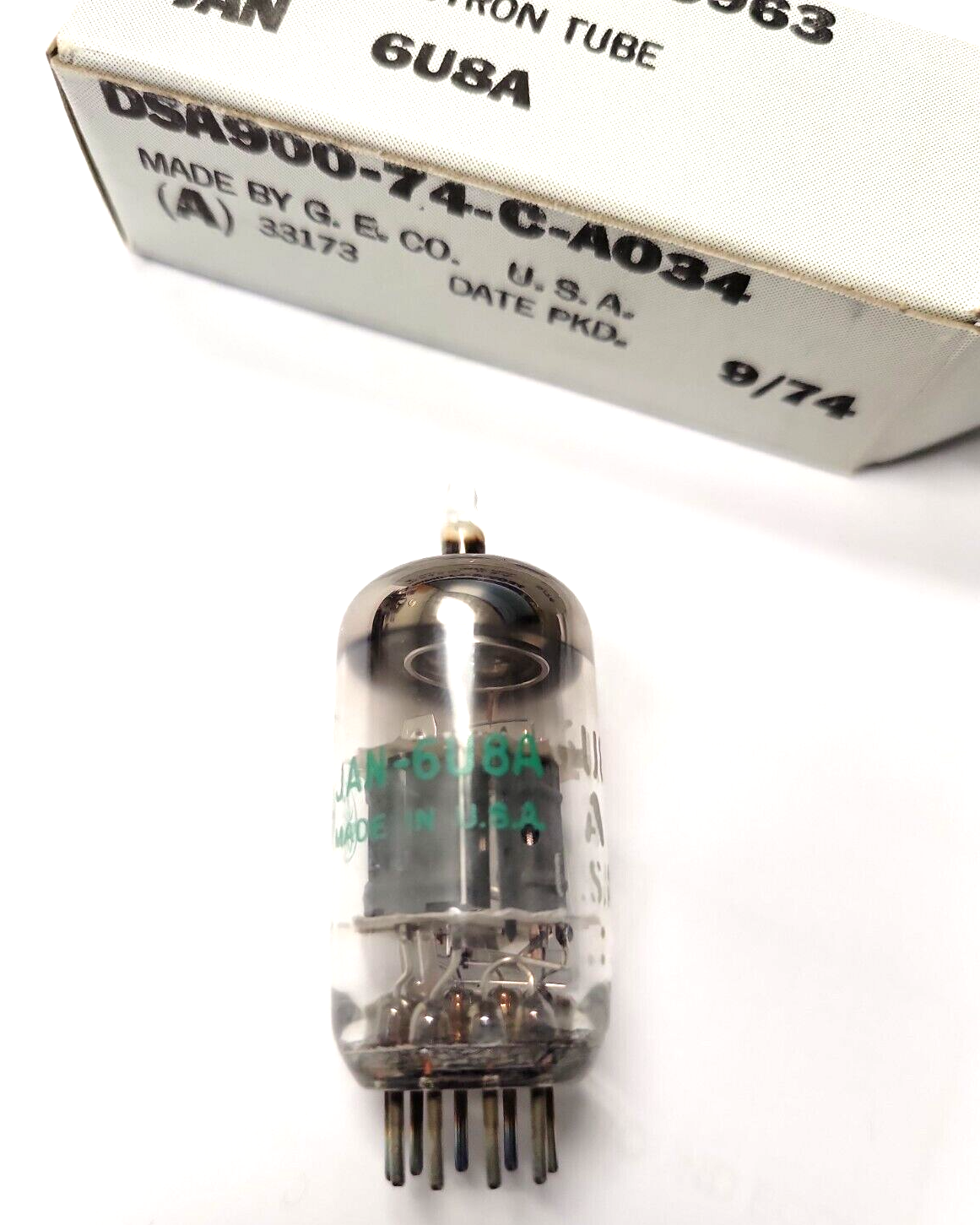 6U8A GE Vacuum Tubes 4 Valves Radio Guitar Vintage Amplifier Tested ...