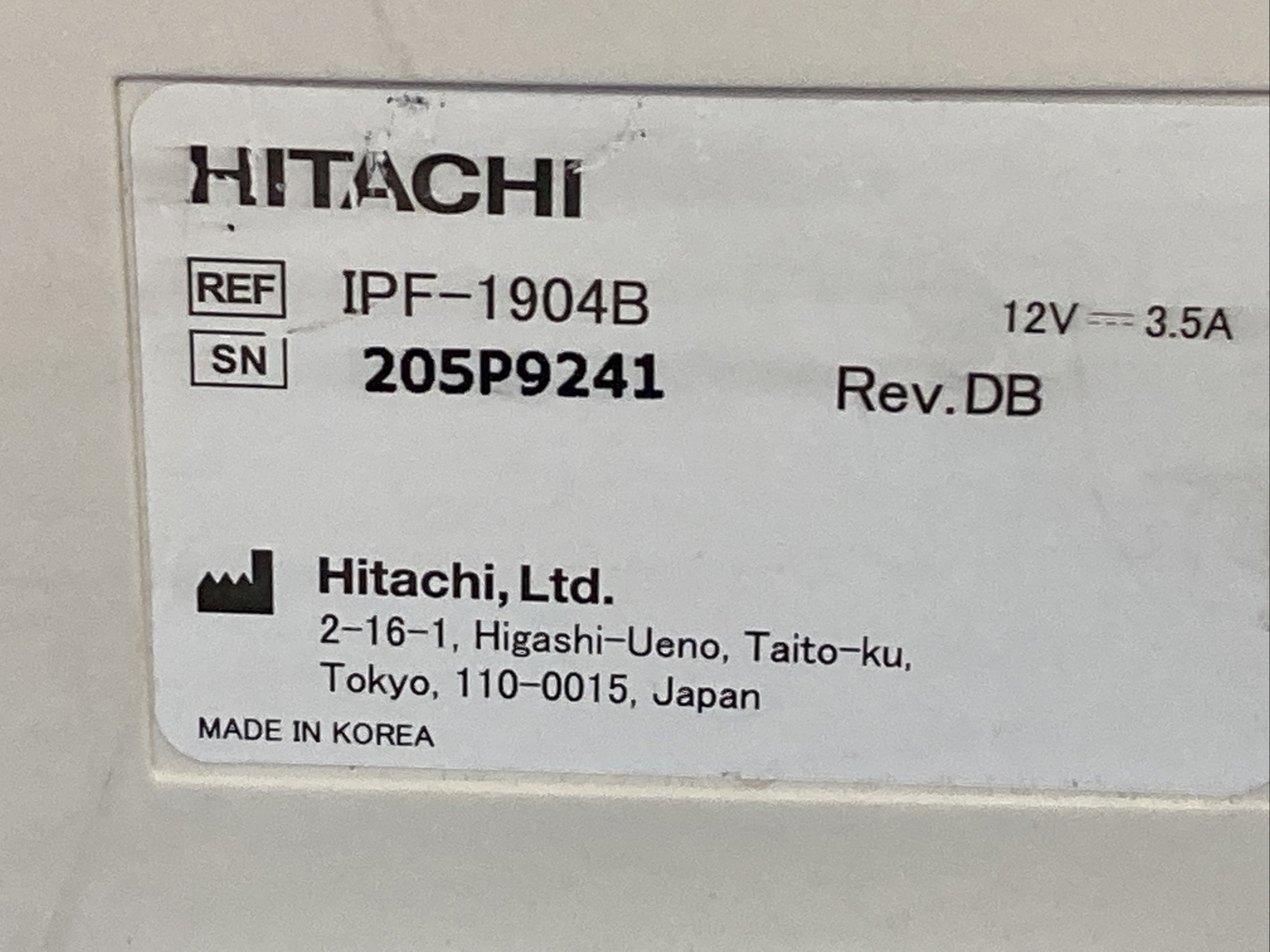 Hitachi Aloka Prosound F75 LCD Medical Monitor: IPF-1904B Model: AY ...