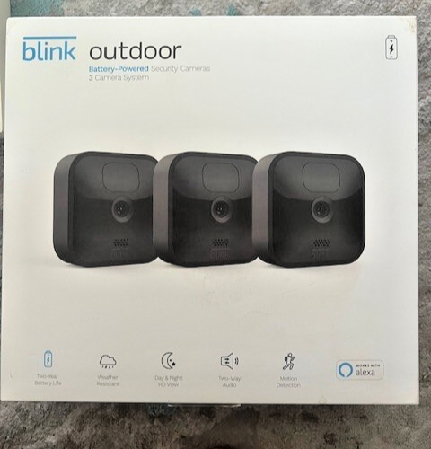 BLINK OUTDOOR WIRELESS HOME SECURITY 3 CAMERA Kit SYSTEM 3rd GENERATION ...